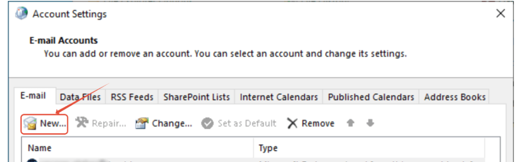 Add An Email Account to Outlook Via Control Panel (Windows) - Web2Web